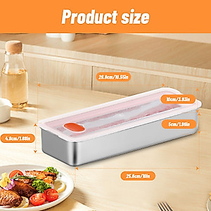 Qivine 2 Pcs Bacon Container for Refrigerator, Bacon Container for Refrigerator,Bacon Storage Containers with Lids Upgraded Airtight Deli Meat Storage Containers for Fridge Deli Meat Keeper