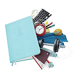 Daily Planner & hourly planner - Use this day planner to schedule your to do list - Undated 2024 weekly planner, habit tracker & organizer - LUX Productivity Classic Undated Planner (Sky Blue)