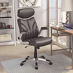 Azadx Clear Office Chair Mat for Low, Standard and No Pile Carpeted Floors, Plastic Computer Desk Chair Mat on Carpet for Easy Rolling, Durable Carpet Protector Mat (36 x 48'' Lipped)