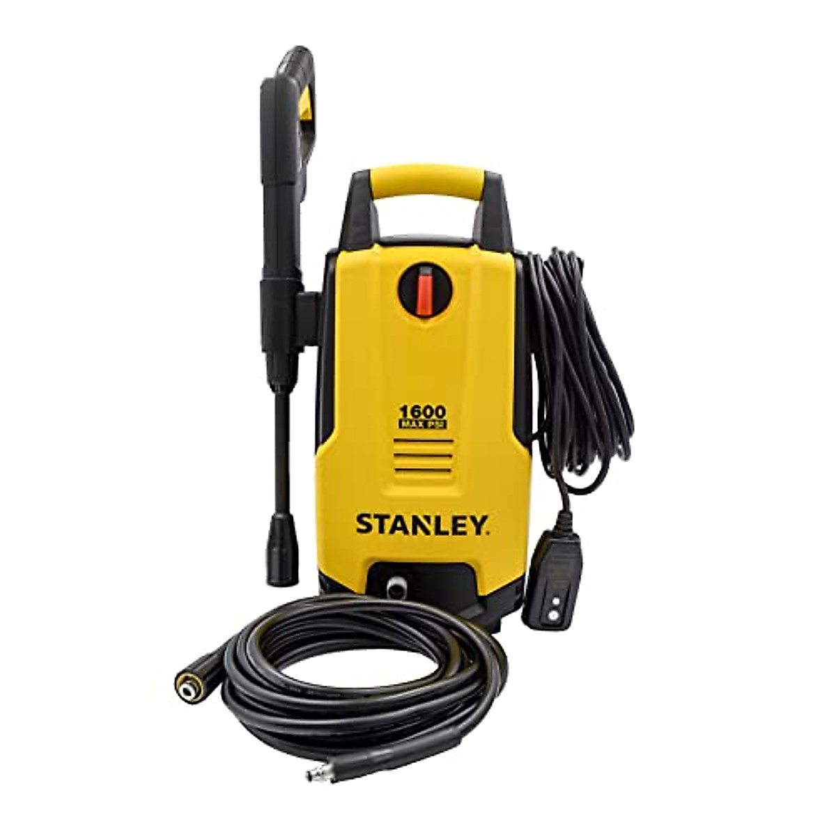 Stanley SHP1600 SHP Electric Pressure Washer 1600 Max PSI, 1.3 GPM, Comes with Vari Nozzle, Wand, Spray Gun, 20' Hose and Foam Cannon