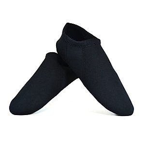 Nufoot Booties Men's Shoes, Foldable & Flexible Footwear, Fold and Go Travel Shoes, Yoga Socks, Indoor Shoes, Slippers, Black, X-Large