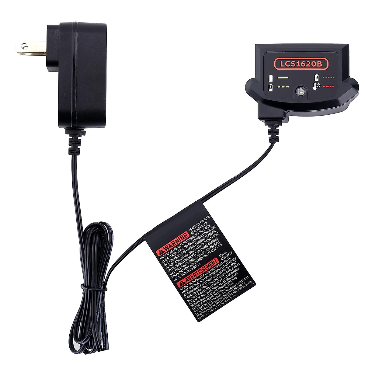 LCS1620B Compatible with Black and Decker 20V Lithium Battery Charger, Compatible with Black & Decker 12V 20V Battery LBXR20 LBXR20-OPE LBX4020 LB2X4020