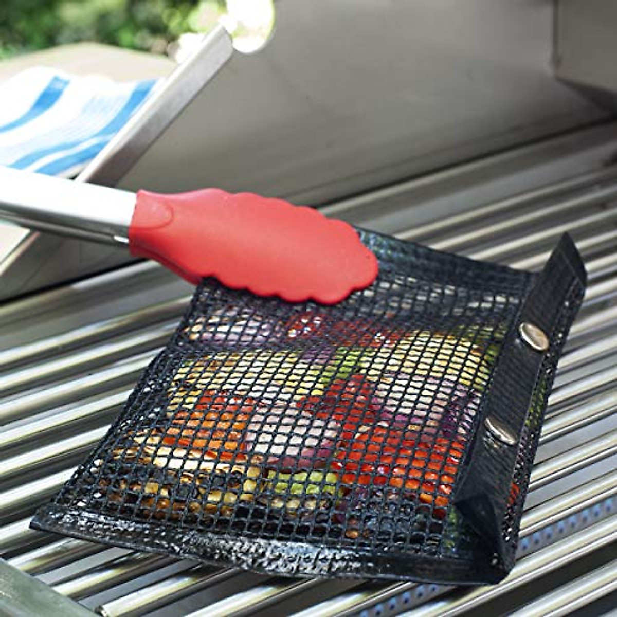 Charcoal Companion CC4142 Medium Non-Stick Mesh Grilling Bag