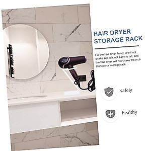 DRESSOOS Practical Hair Dryer Rack Wall Mount Hair Dryer Display Holder for Bathroom Space Saving Blow Dryer Storage Organizer Compatible with Hair Dryers for Home and Salon Use