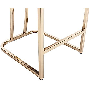 VESCASA 24" H Counter Height Barstools with Back, Mid Century Modern Velvet Upholstered Counter Stool Chairs with Gold Metal Frame for Kitchen Island, Bar, Pub, Set of 2, Black