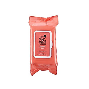 Wags & Wiggles Purify Hypoallergenic Wipes for Dogs | Gently Clean & Condition Your Dog's Coat Without A Bath | Zesty Grapefruit Scent Your Dog Will Love, 100 Count