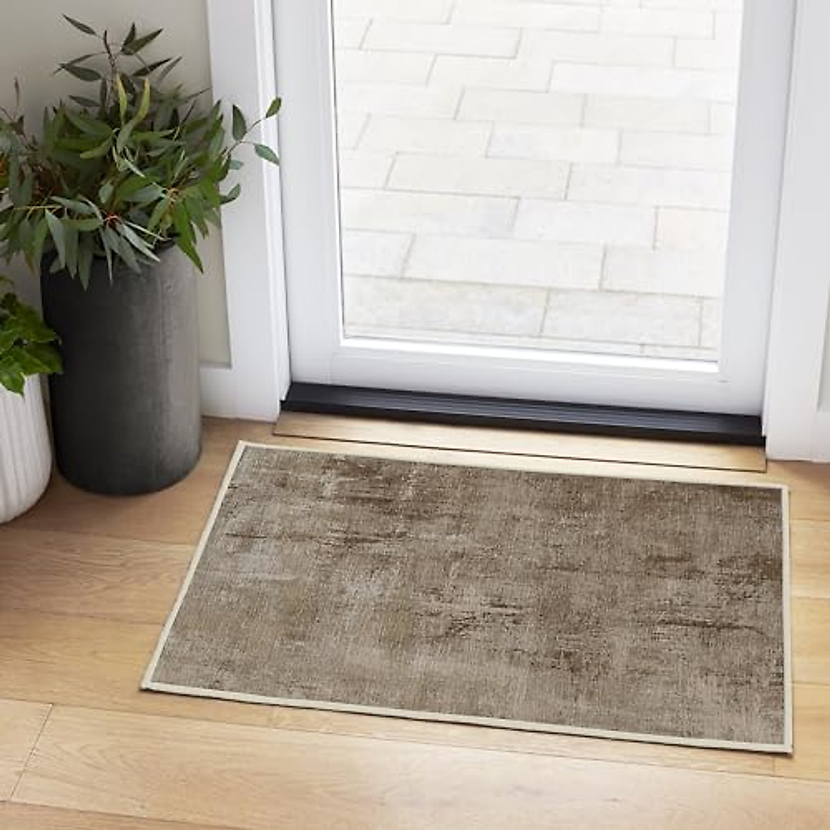 RUGGABLE Washable 2x3 Area Rug, Impasto Natural, Premium Modern Rugs for Living Room, Bedroom, Kitchen, Office, Classroom with Gripper Non Slip Pad