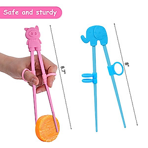 Kidsfantasy 2 Pairs Training Chopsticks learning chopsticks helper for kids, training chopsticks with animals for beginners