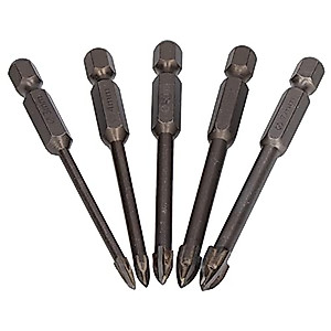 Walfront 5Pcs Masonry Drill Bits Set Carbide 1/4in Hex Shank Cross Spear Head Drills Bits Concrete Hole Opener for Metal Plastic Tile Cement Drilling Tool 3 4 5 6 7mm, Hole Saw