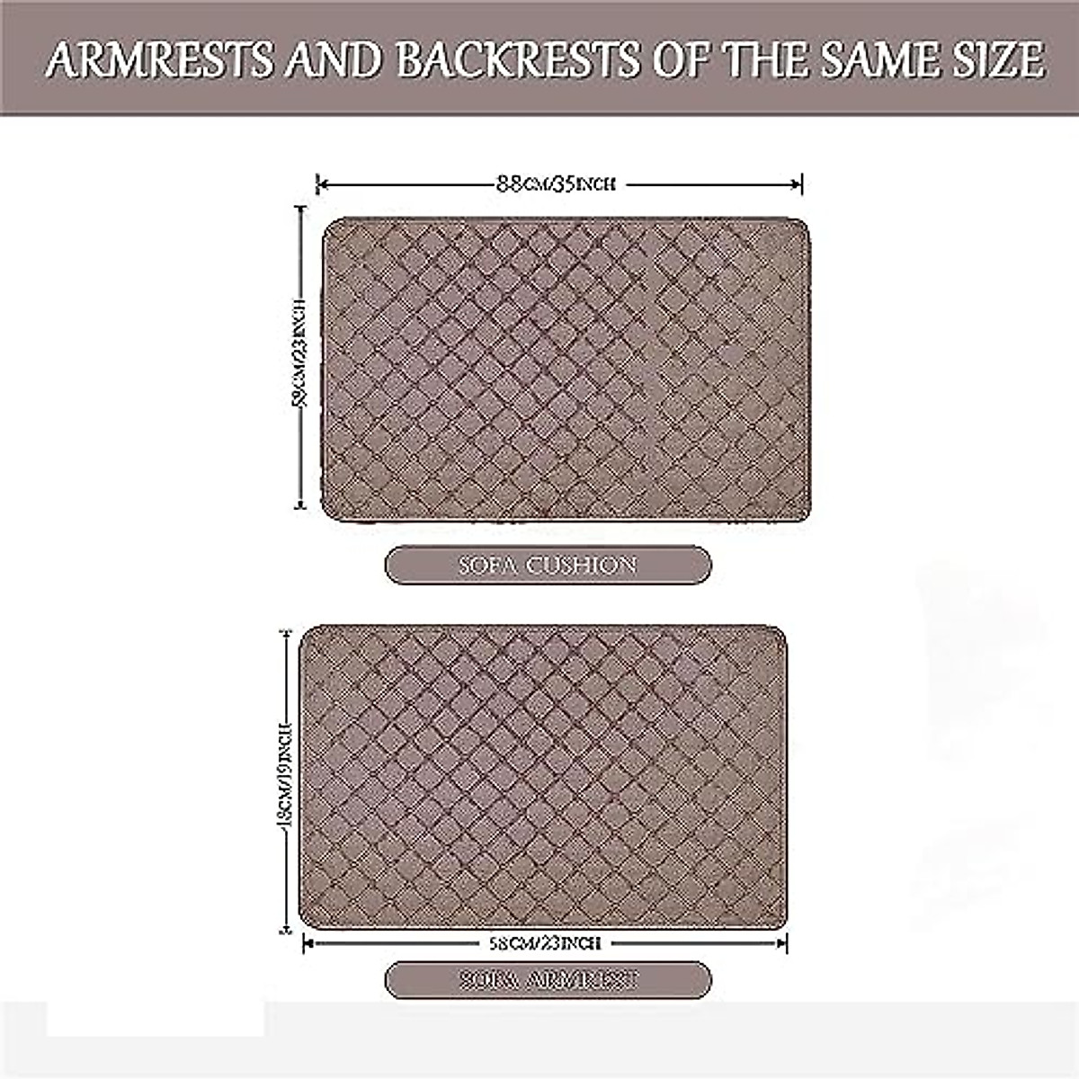 NNSMUN Sofa Armrest Cover, Sofa Protector for Recliner Chair Arm Cover, Pet Dog Couch Covers for Armchair Seat, Living Room Slipcover, Furniture Protector Corner Sofa (Camel,1 Piece (23x35))