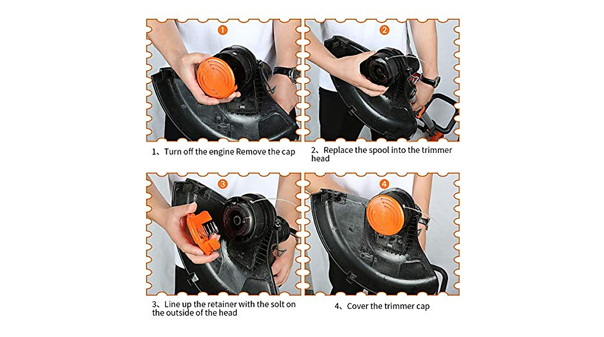 Generep Weed Eater Spool for Black & Decker AF-100 - 8 Spools & Accessories