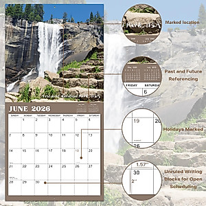 2023 Wall Calendar - 12 Monthly Wall Calendar Jan. 2023 - Dec. 2023, 12" x 24" (Open), 2023 Calendar Unruled Blocks(1.5" x 1.4") + Thick Glossy Paper - Bryce Canyon