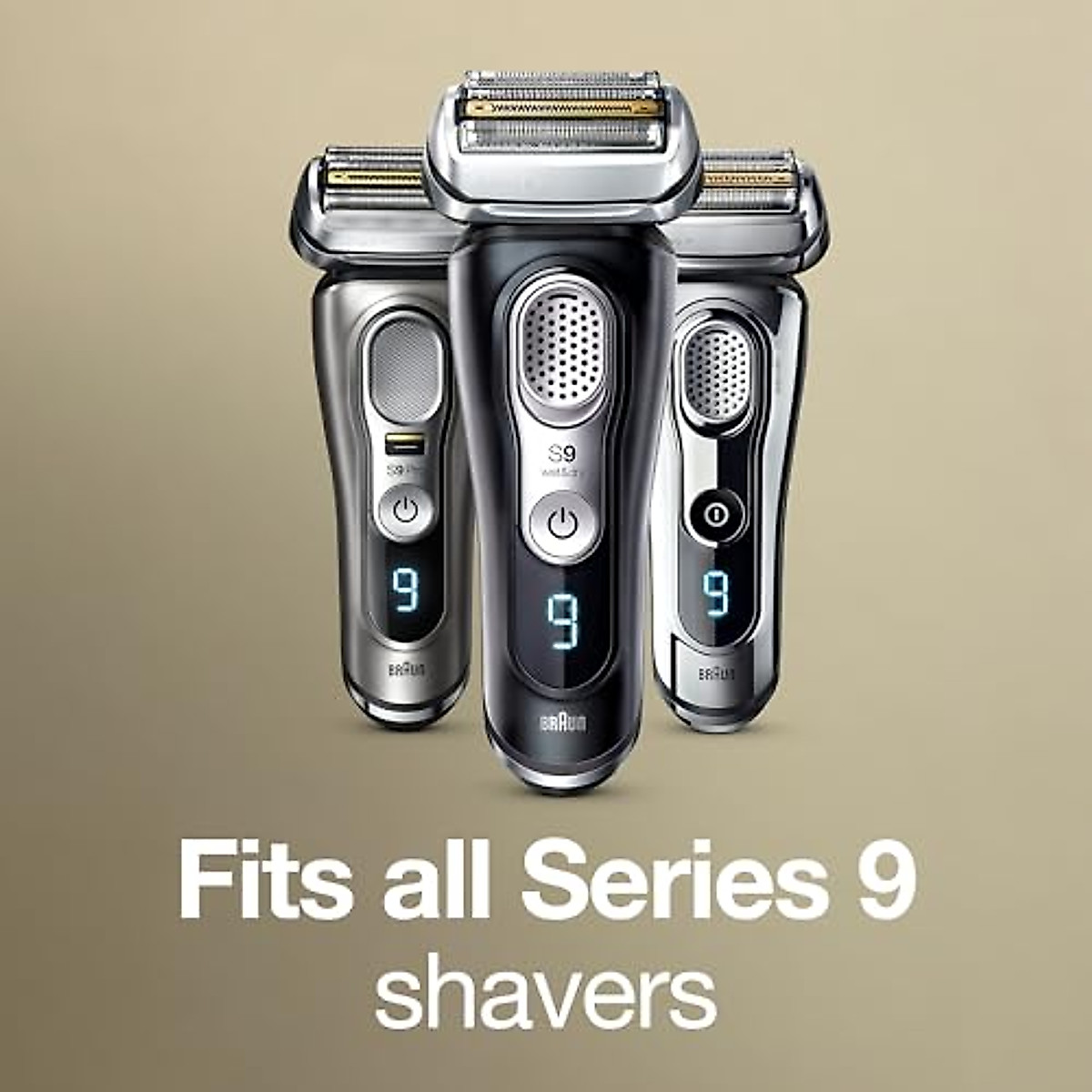 Braun Electric Shaver Head Replacement Part 92B Black, Compatible with Series 9 Electric Razors for Men