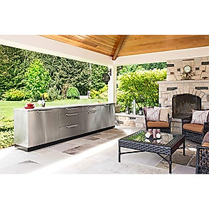 NewAge Products Inc. Outdoor Kitchen Classic 64" W x 24" D 3 Piece Set, Stainless Steel, 65067