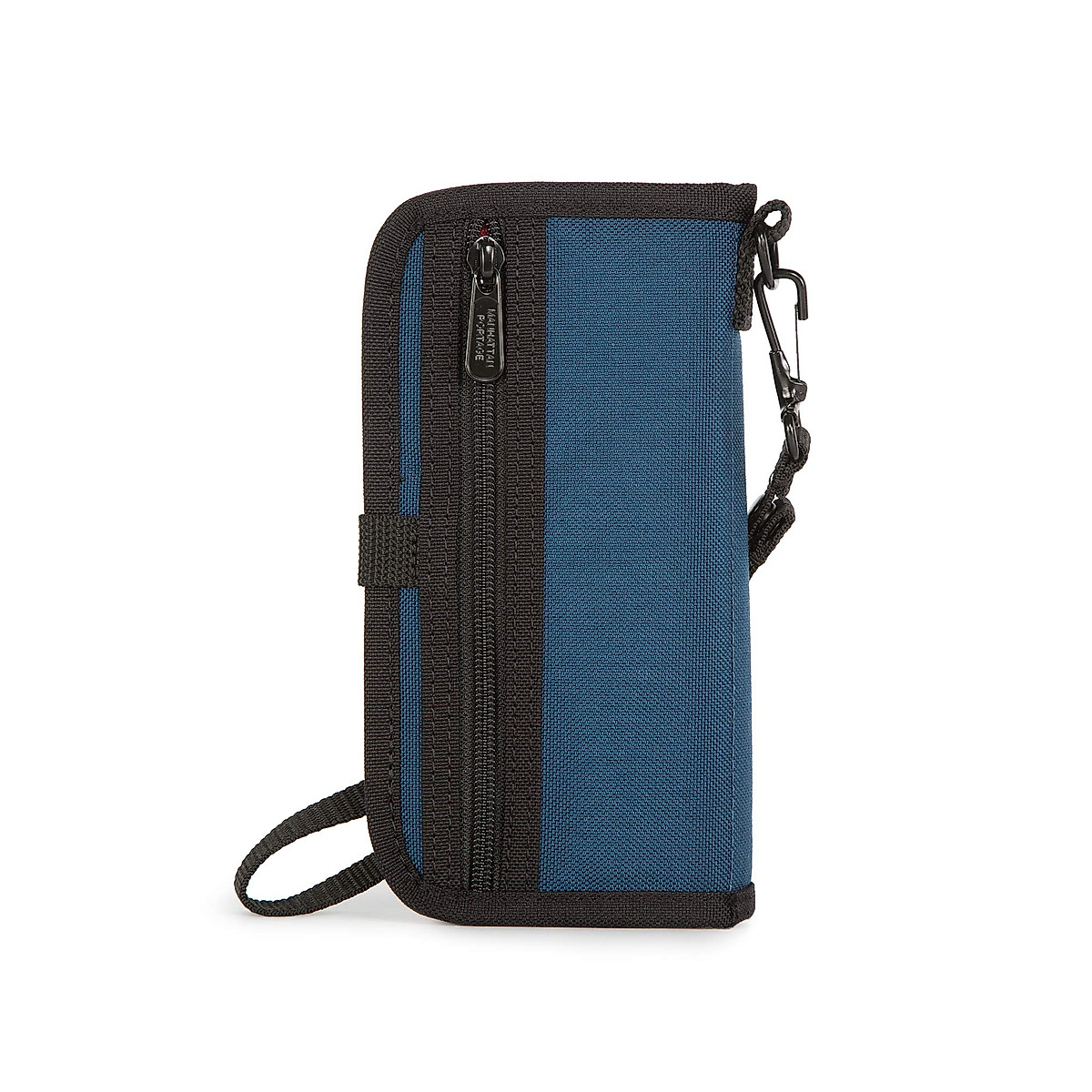 Manhattan Portage Continental Wallet (Navy, Snap closure, zippered compartments, credit cards, ID cards, cash, Thirteen pockets, 1000D)