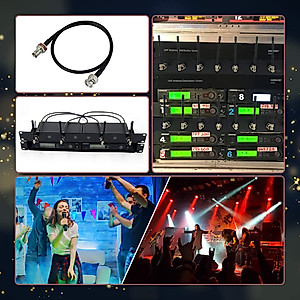 RhymKawa RK Antenna Extension Cable with BNC and Bulkhead Connector for Wireless Microphone Combination System, Lenght 20‘’ (4 Pack)