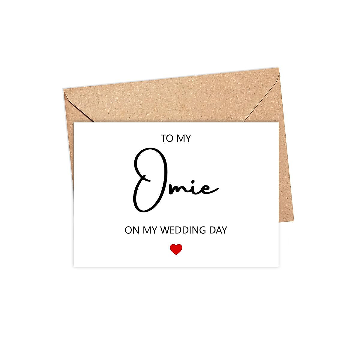 AcevedoDesign To My Omie On My Wedding Day Card - To My Omie Card - Wedding Day Card To Omie - Card For Omie On My Wedding Day - Wedding Congratulations Card