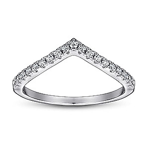 Blocaci Moissanite Wedding Rings for Women 925 Sterling Silver 10K 14K 18K Gold Wedding Band with Text Engraving (10K Gold)