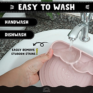 Samish Baby Led Weaning Supplies - 8 Piece Silicone Baby Feeding Set - Complete Toddler Self Feeding Dish Set with Suction Bowl Divided Plate - Baby Spoons Self Feeding 6 Months - Baby Feeding Set