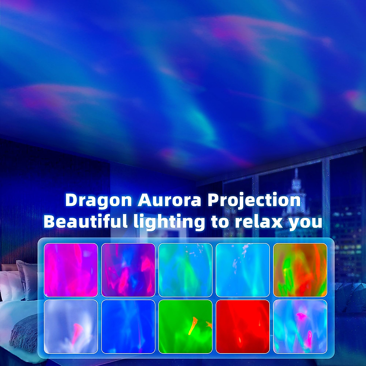 YOYEE Dragon Egg Lamp, Nebula Night Light, Nice Christmas Gifts, Music Speaker and White Noise Machine. Mood Ambiance Lighting for Gaming Desk Decor. Aesthetic Dragon Decor