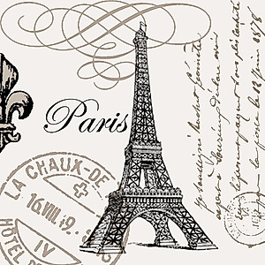 CafePress Vintage Paris Eiffel Tower Tote Bag Canvas Tote Shopping Bag