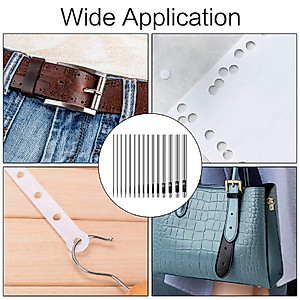 Leather Hole Punch, 15Pcs Hollow Hole Punch Steel Belt Leather Punch Round Hollow Punch Leather Craft Punch Working Tool for Watch Strap Canvas Belt Paper Plastics, 0.5mm-6mm