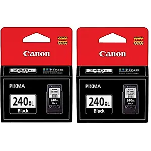 Genuine Canon PG-240XL (5206B001) Black Ink Cartridge 2-Pack by Canon