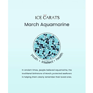 IceCarats 14K Yellow Gold Diamond Blue Aquamarine Ring March Birthstone Jewelry Size 6