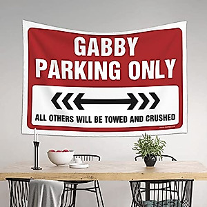 Man Cave Rules Gabby Parking Only Tapestry Space Decor Vintage Decor (Size : 75X100CM)