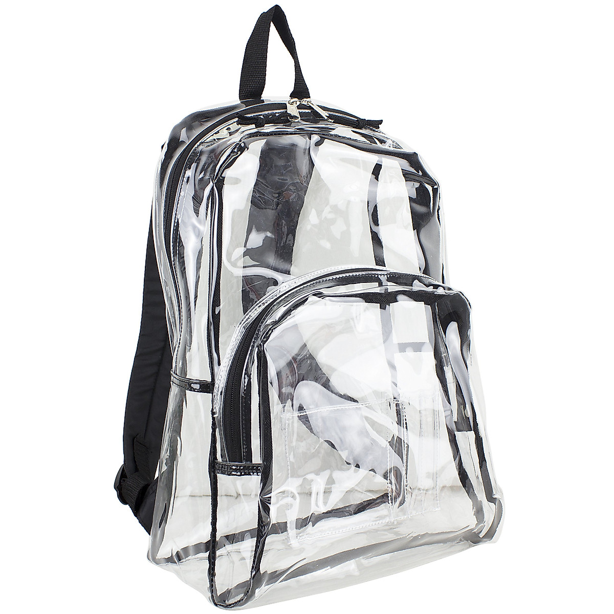Eastsport Clear Dome Backpack with Adjustable Printed Padded Straps - Gray/Static Dots Print One_Size