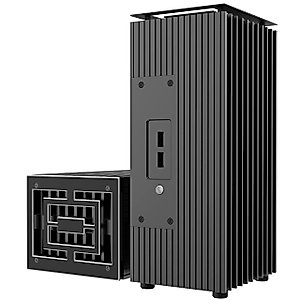 Akasa Turing TN, for Intel NUC 11 (Tiger Canyon), Pure Aluminum Fanless NUC Case, Internal M.2 SSD Heatsink, Support up to Four 4K Displays & 2.5" SSD/HDD, Small Computer Case, A-NUC68-M1B