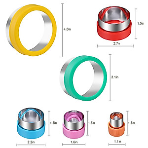 Round Cookie Biscuit Cutter Set, 6 Graduated Circle Pastry Cutters, Stainless Steel Cookie And Dough Cutters for Donut and Scone, Circle Cutter Cake Ring Molds