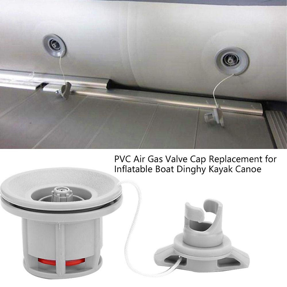 Kayak Air Valve, Double Lock Boat Air Gas Valve Adapter for Inflatable Boat Raft Dinghy Kayak Canoe Halkey-Roberts Valve for Inflatable Boats Halkey Roberts Valve Halkey Roberts Valve