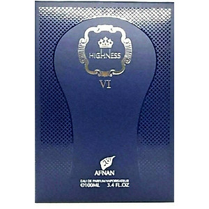 Afnan Highness VI Blue for Men Eau De Parfum Spray, 3.4 Ounce