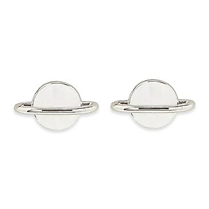Pura Vida Silver White Opal Stud Earrings - Handmade Earrings with Synthetic Opal, Boho Earrings - Sterling Silver Earrings for Women, Statement Earrings for Women, Boho Jewelry for Women - 1 Pair