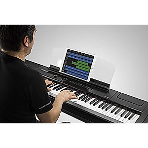 Artesia Harmony 88 Weighted Key Digital Piano - Black with Matching Furniture Stand and Three Pedal Board, includes Two Months of TakeLessons Online Lessons