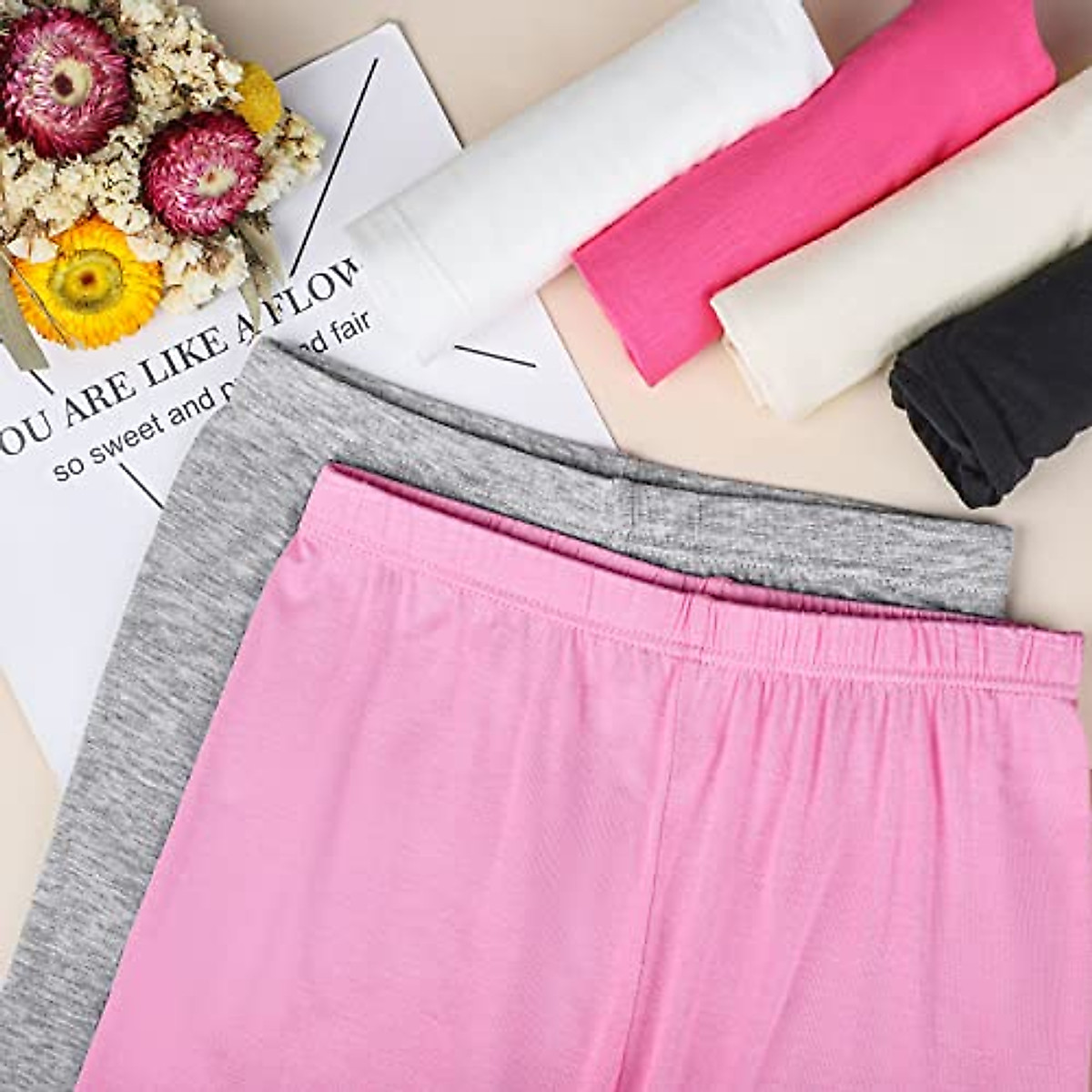 Resinta 6 Pack Dance Shorts Girls Bike Short Breathable and Safety 6 Color