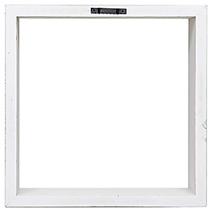 Everly Hart Collection Distressed White 3 Piece Floating Cube Wall Shelf