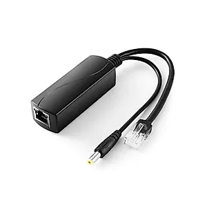 REVOTECH Gigabit PoE Splitter 12V 1A Output, IEEE 802.3af Standard Compliant 10, 100, 1000Mbps Power Over Ethernet Splitter Adapter for Security Camera CCTV Surveillance 5.5x2.1mm DC Plug (PS5712G)