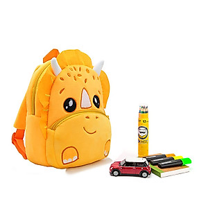 NICE CHOICE Cute Toddler Backpack Toddler Bag Plush Animal Cartoon Mini Travel Bag for Baby Girl Boy 2-6 Years(Dinosaur)