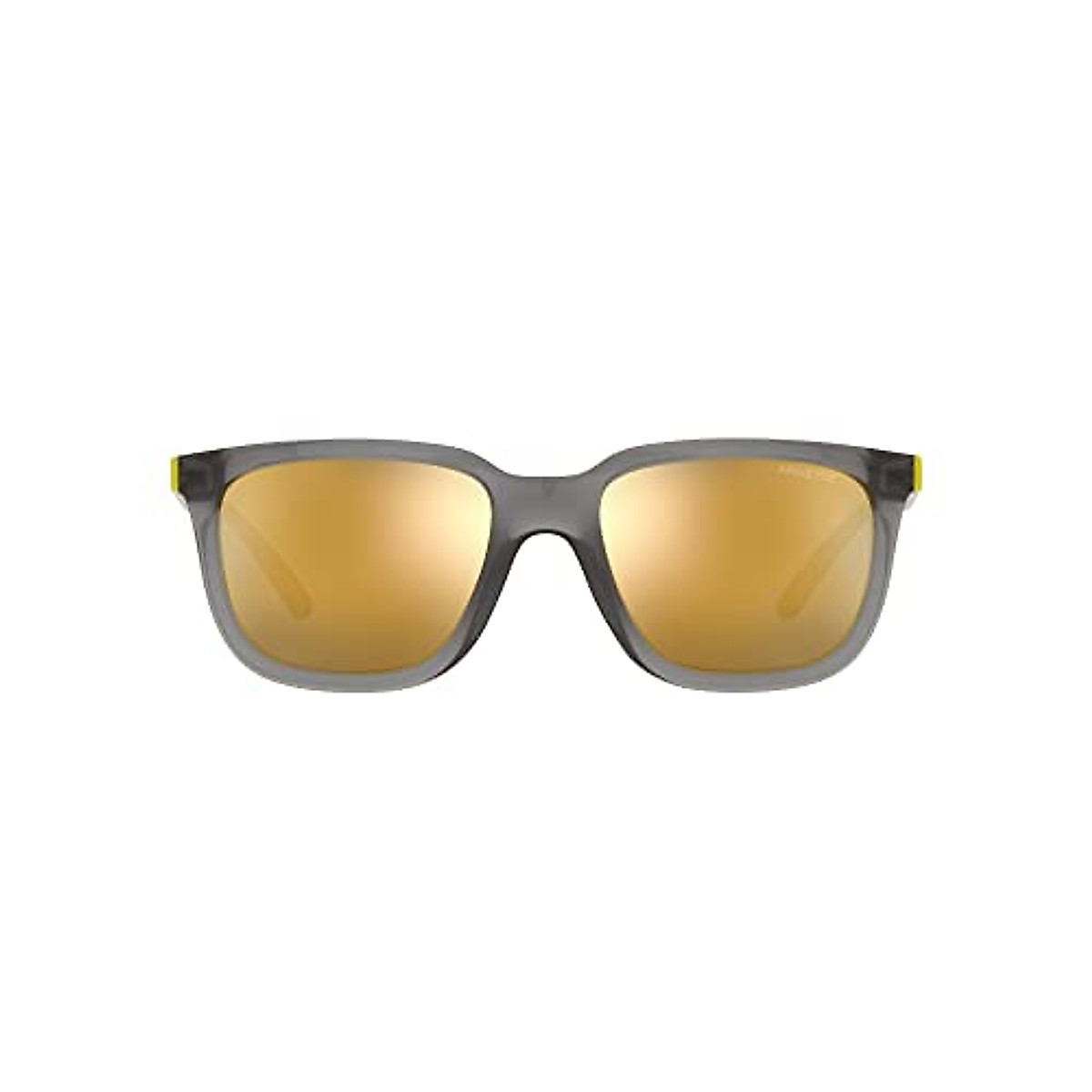 Arnette Men's AN4306 Plaka Square Sunglasses, Transparent Grey/Mirrored Yellow Gold, 54 mm