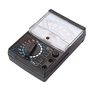 Analog Multimeter, 7 Function 18 Range, Handheld AC/DC 500V Voltmeter 500 mA DC Ammeter, Ohmmeter Decibels Resistance Capacitor Meter Powermeter with Test Leads
