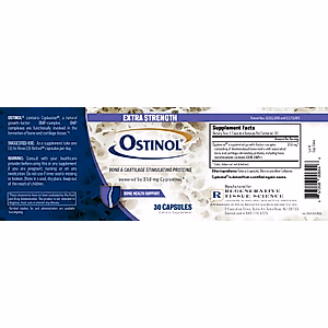 Ostinol Standard 350mg - Bone & Joint Supplement | Stem Cell Activation Certified | Bio Active Protein Complex for Moderate Bone Loss & Moderate Joint Disfunction - 30 Capsules