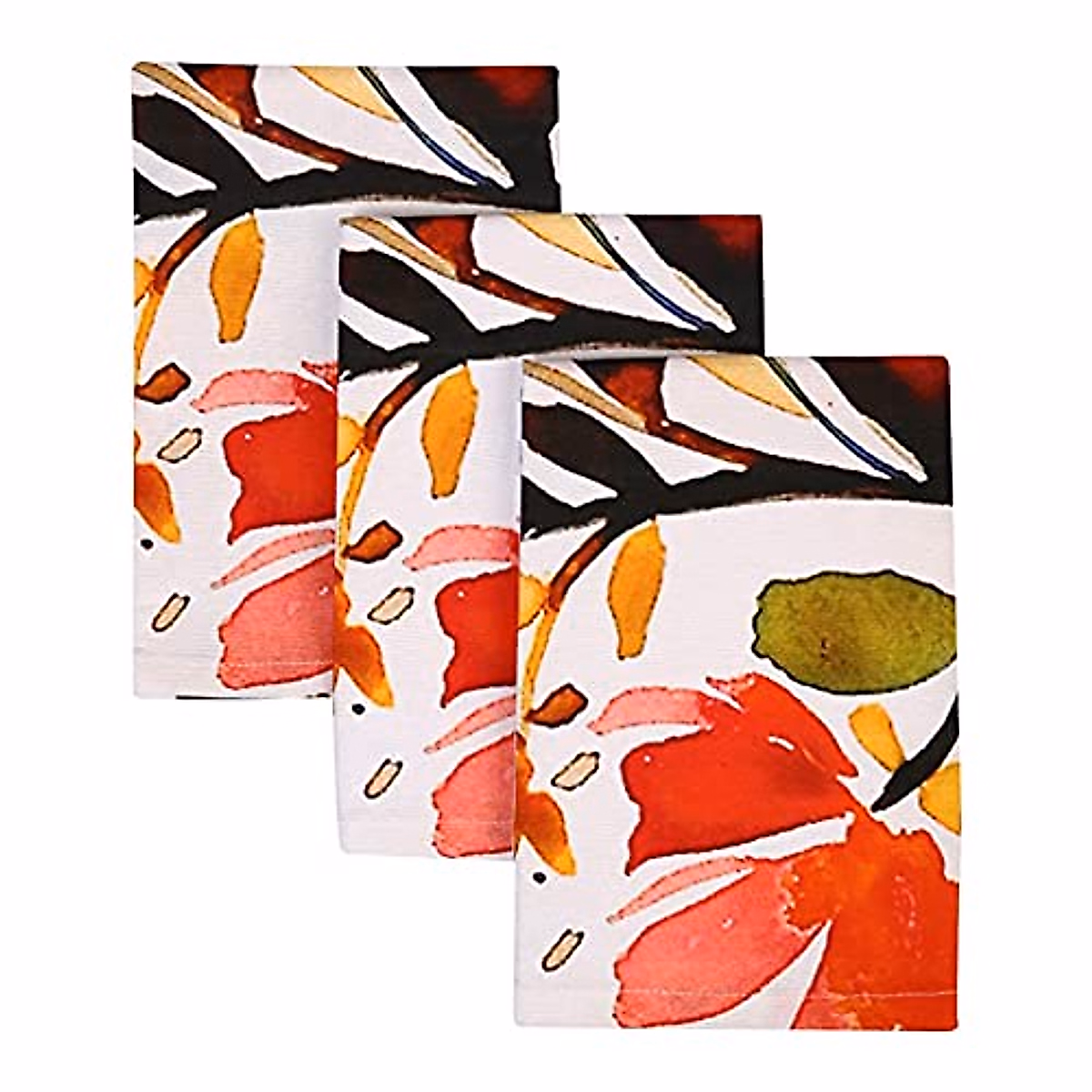 Cotton Carnival Kitchen Towels, Printed Kitchen Dish Cloth, 100% Ring Spun Cotton Tea Towels, Super Absorbent Dish Towels of Size 17.7X27.5in Autumn Leaves Printed Ultra Soft Kitchen Towels Set of 3