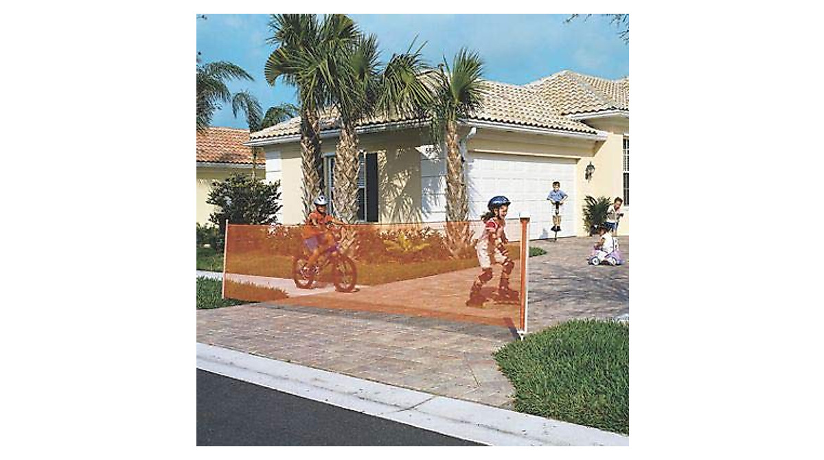 Kidkusion Retractable Driveway Guard | Adjustable Up to 20 Ft. | Visual ...