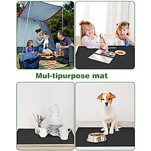 Under Sink Mat Waterproof 28"x22" Kitchen Cabinet Mat - Silicone Under Sink Liner Drip Tray with Drain Hole for The Kitchen, Bath, and Laundry Cabinets