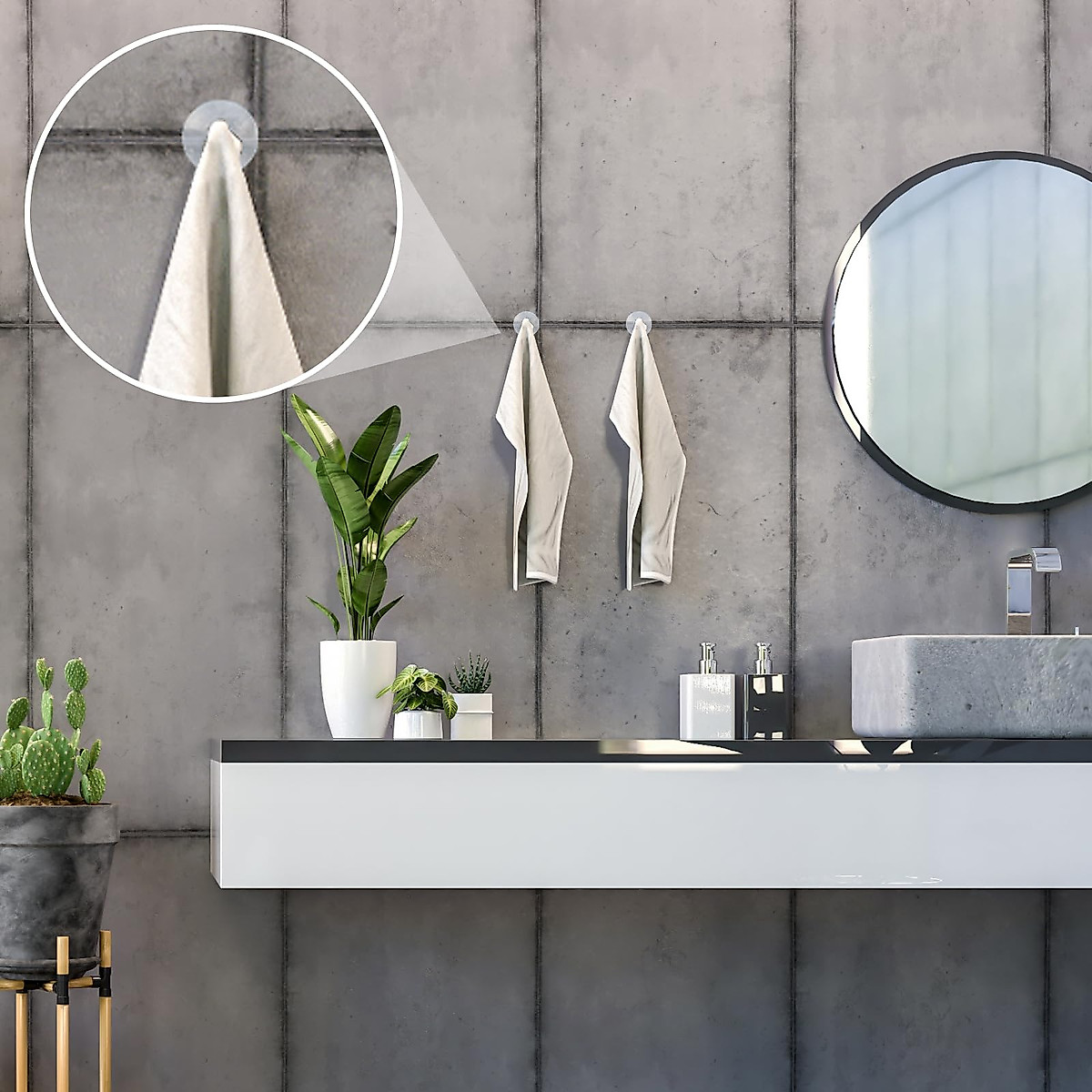 24Pcs Small Suction Cups,Glass Suction Cups 1.6Inch Clear PVC Rubber Window Suction Cups without Hooks,for Home Kitchen and Bathroom Windows Glass Doors