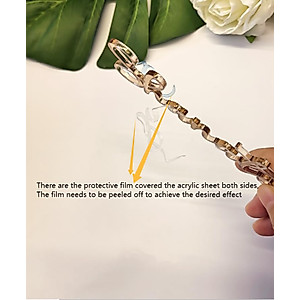 XIAOYUE 10pcs Shana Tova Place card,Acrylic Shana Tova Place Card for Elegant Weddings,Rosh Hashanah Celebrations & Special Events (Rose Gold Mirror)