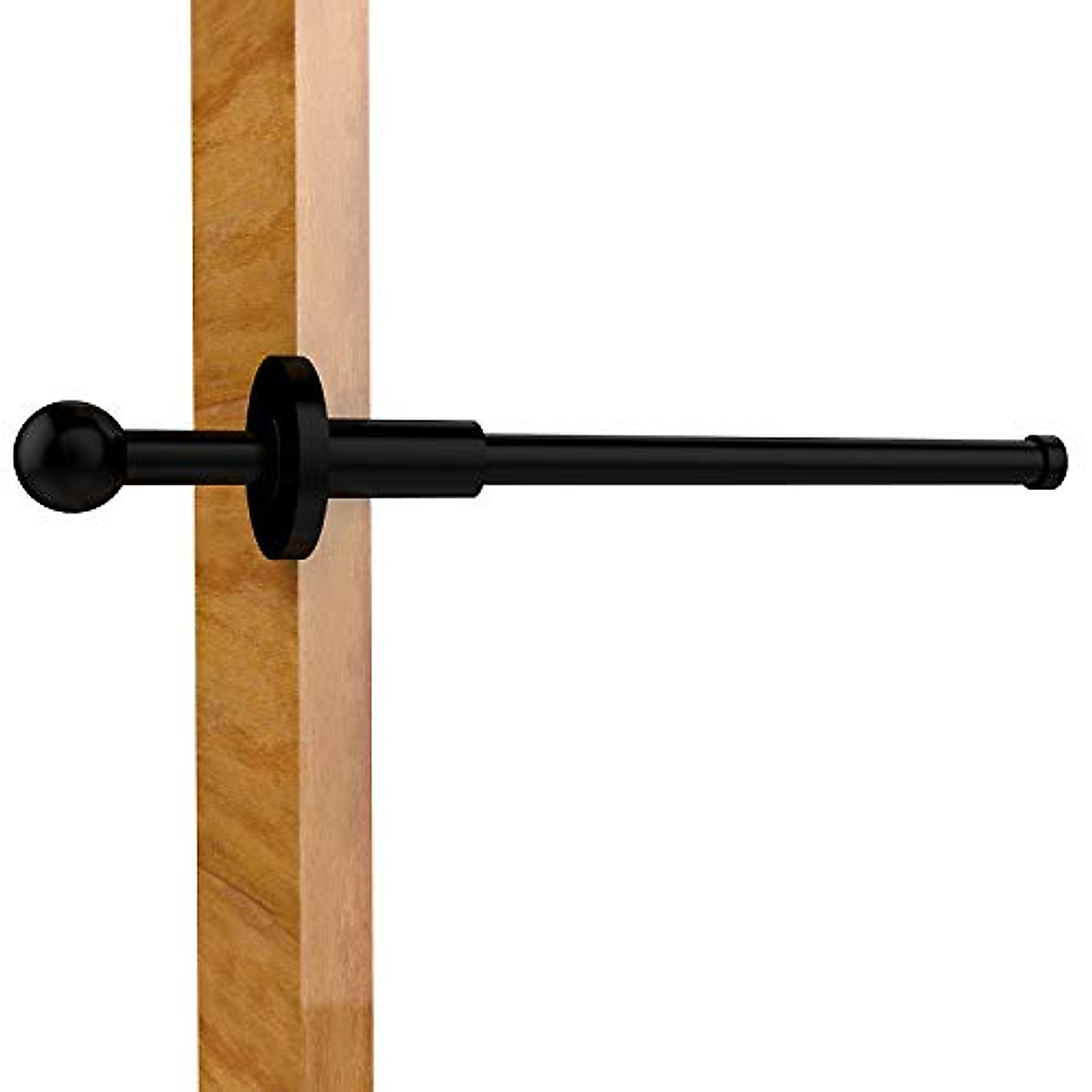 Allied Brass Traditional Retractable Pullout Garment Rod, 10-Inch, Matte Black
