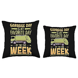 Garbage Trucks Recycling Garbage Truck Driver Throw Pillow